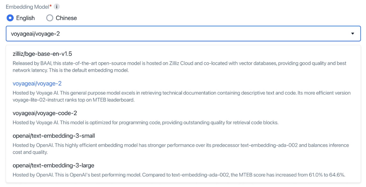 Zilliz Cloud Supports Models from OSS, VoyageAI, and OpenAI - Zilliz blog