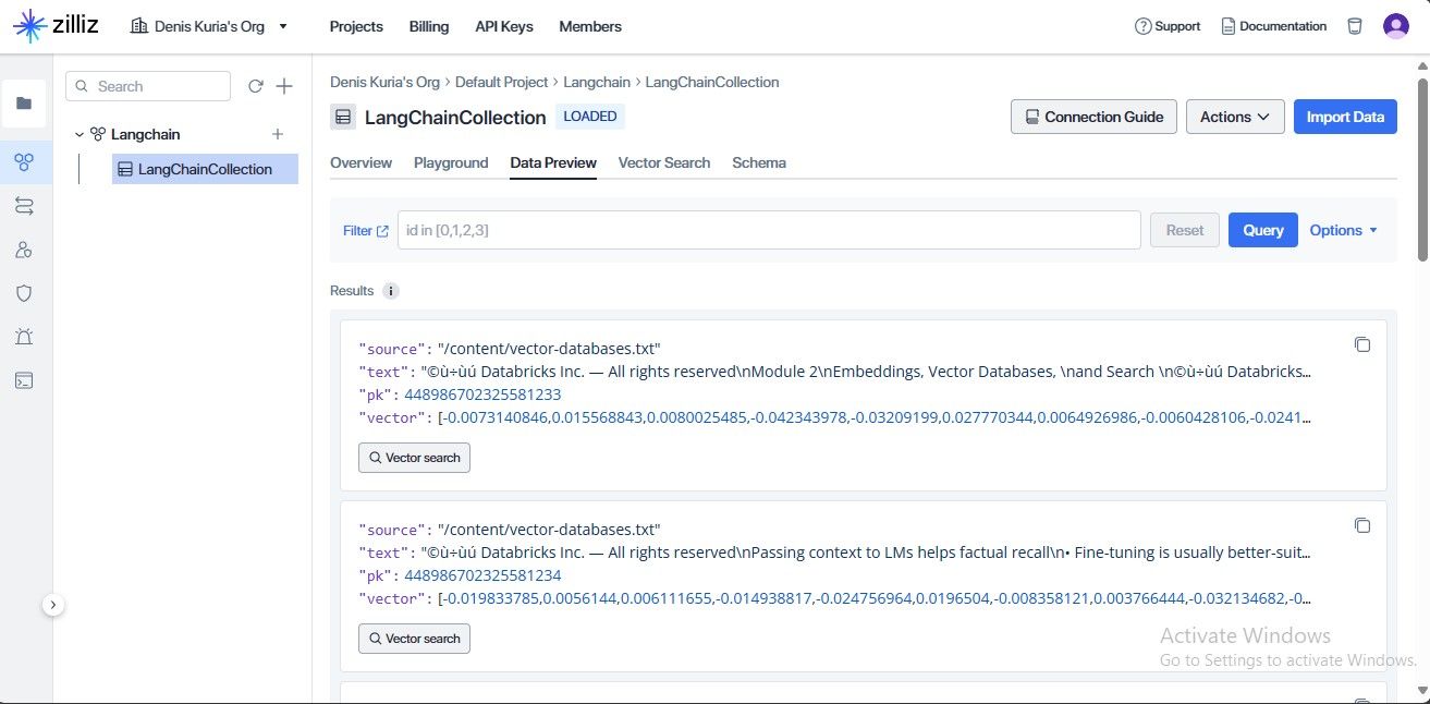 Exploring The Integration Of Langchain Api With Milvus And Zilliz Zilliz Learn